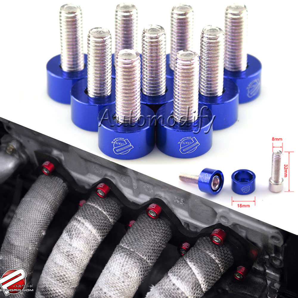 9pcs 8mm Aluminum Engine Dress Up Metric Cup Washers Kit Fender Washer ...