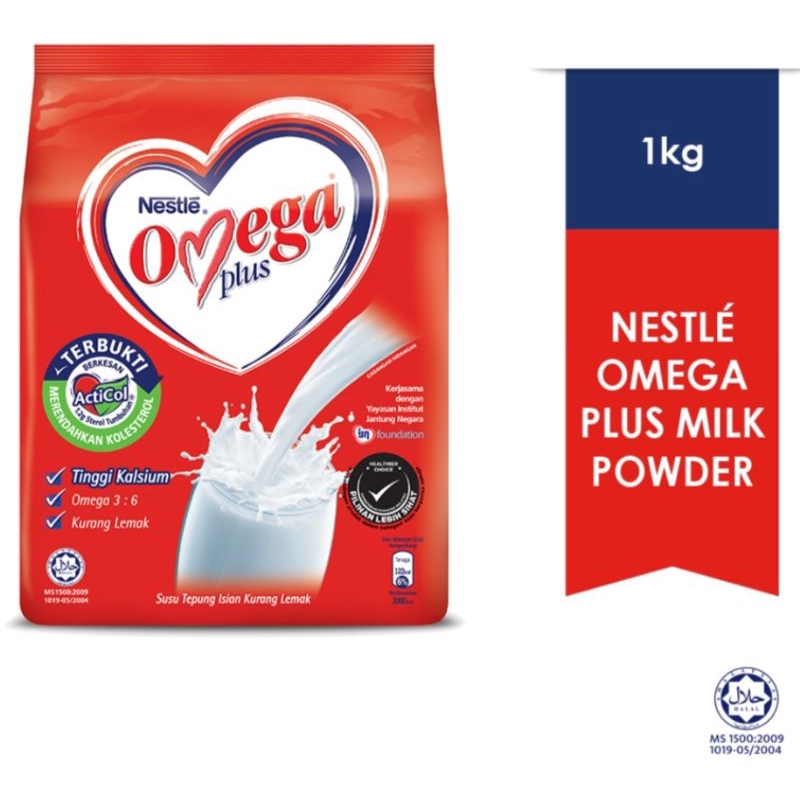 Nestle Omega Plus Milk Powder Softpack 1kg | Shopee Malaysia