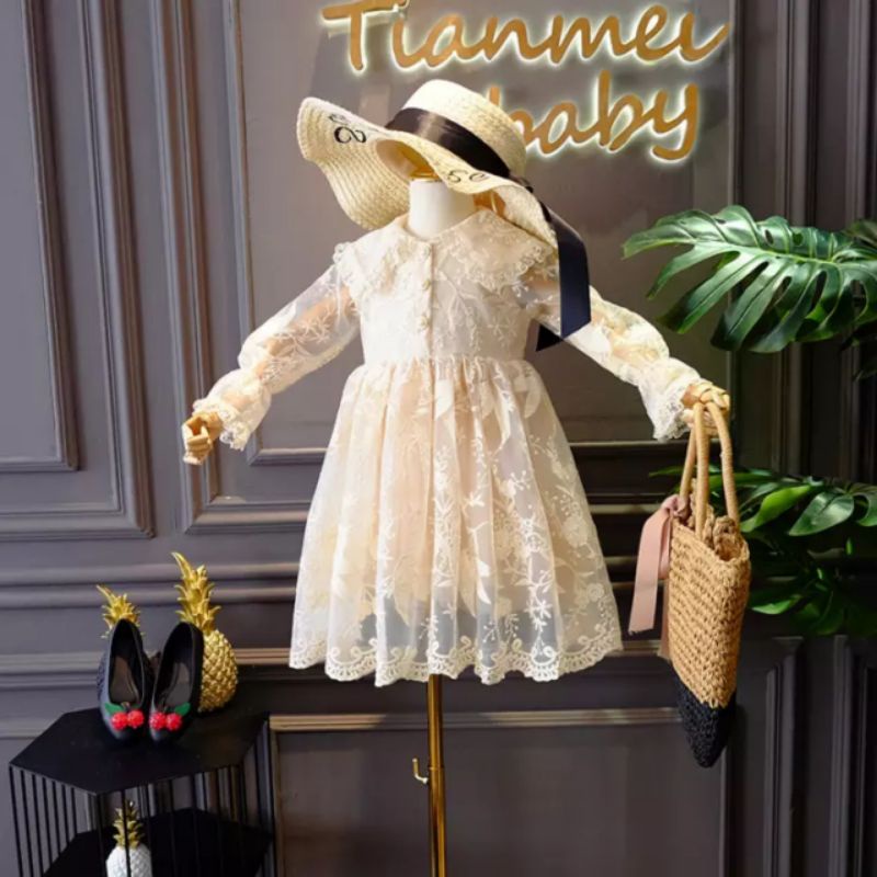 Premium dress Imported Girls Korean Models Of Beautiful lace gown style ...