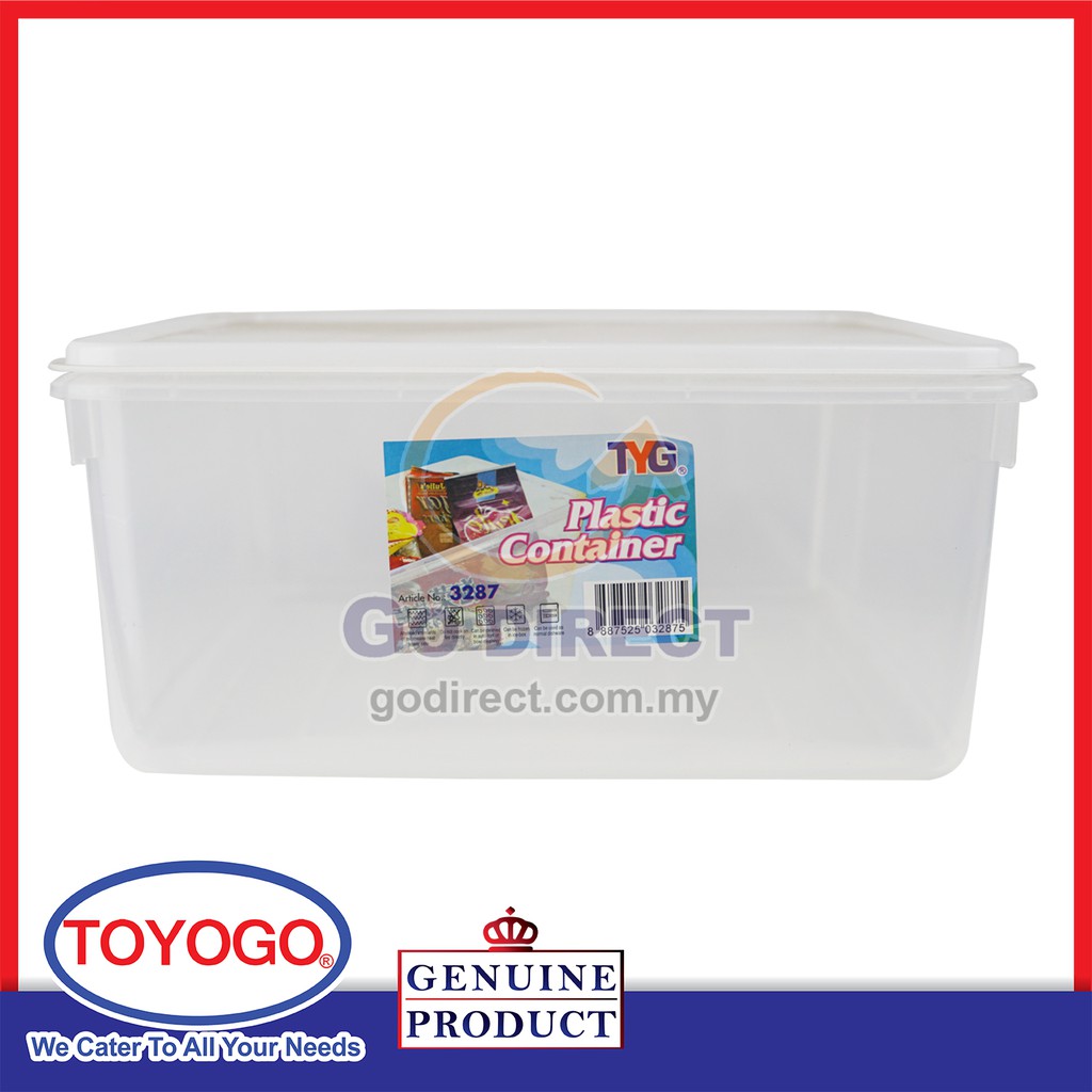 2 X TOYOGO 16L Diamond Container Reusable Food Grade Tupperware Storage ...
