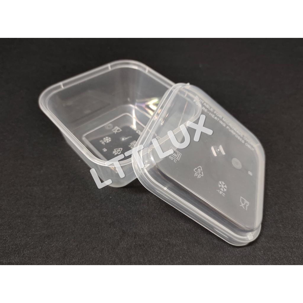 SQ450 Square Plastic Disposable Food Container (50pcs+-) | Shopee Malaysia