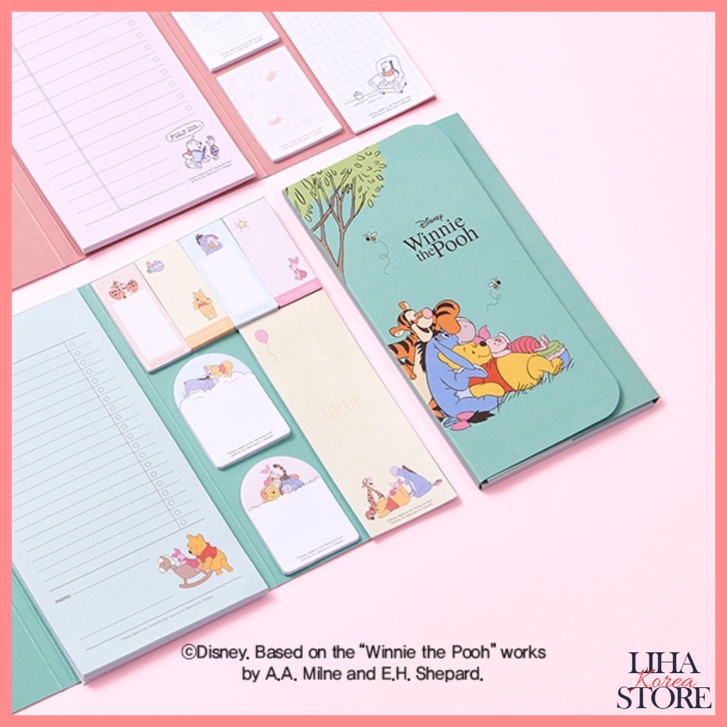 🎈DAISO KOREA X Disney Winnie the Pooh Sticky memo book Pooh Notepad ...