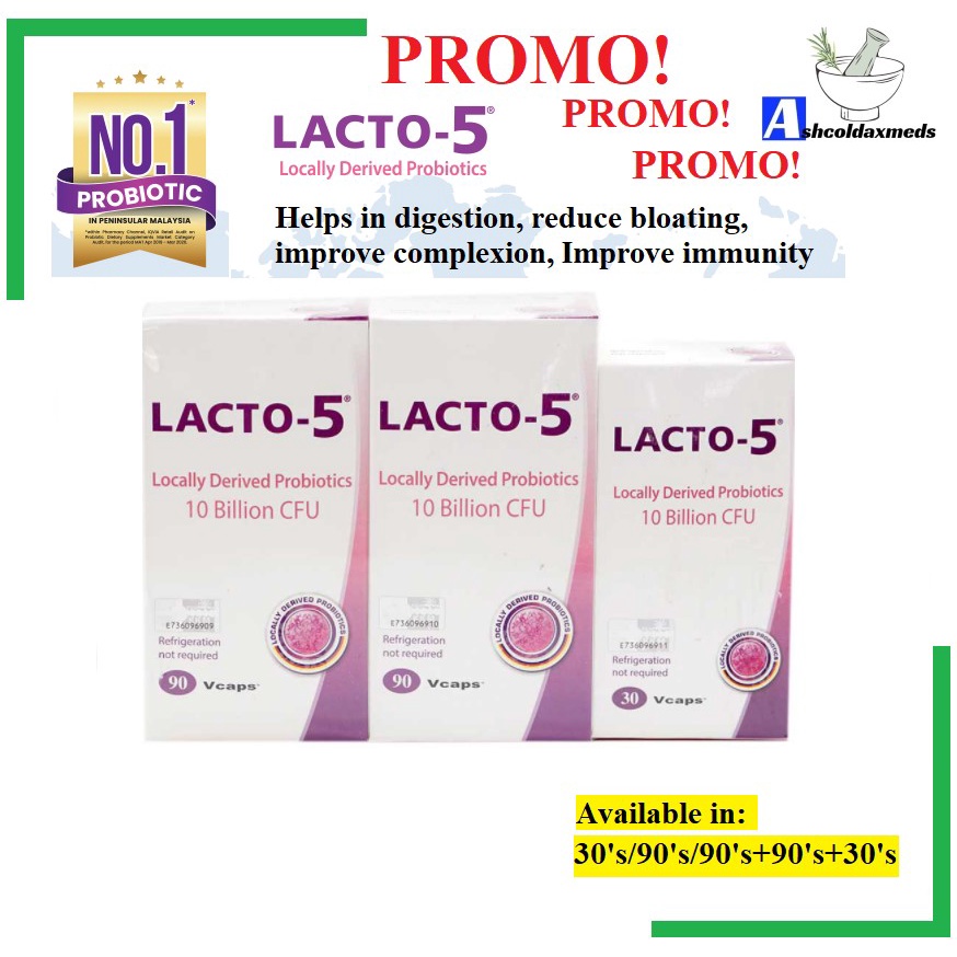 LACTO-5 90SX2+30'S VEGICAPS EXP03/2027 | Shopee Malaysia