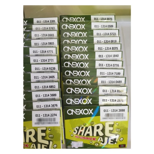 1314 Number Onexox prepaid Xox Sim Card 36months validity Self Register ...