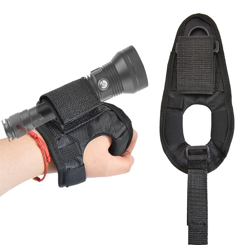 Diving Flashlight Glove, Hand Adjustable Strap Fix Flashlight Hold ...