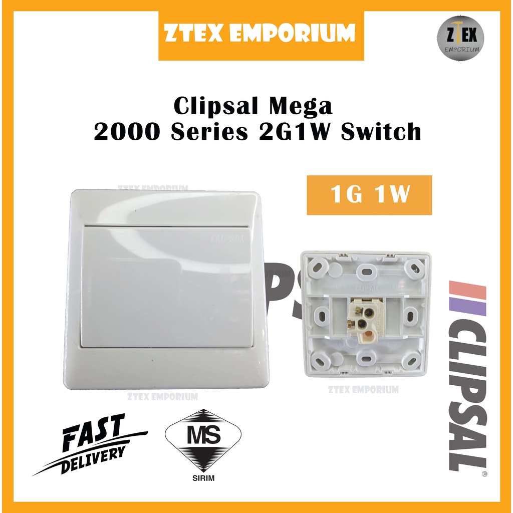 [READY STOCK] Clipsal Mega Series 2000 1G1W Switch Original | Shopee ...