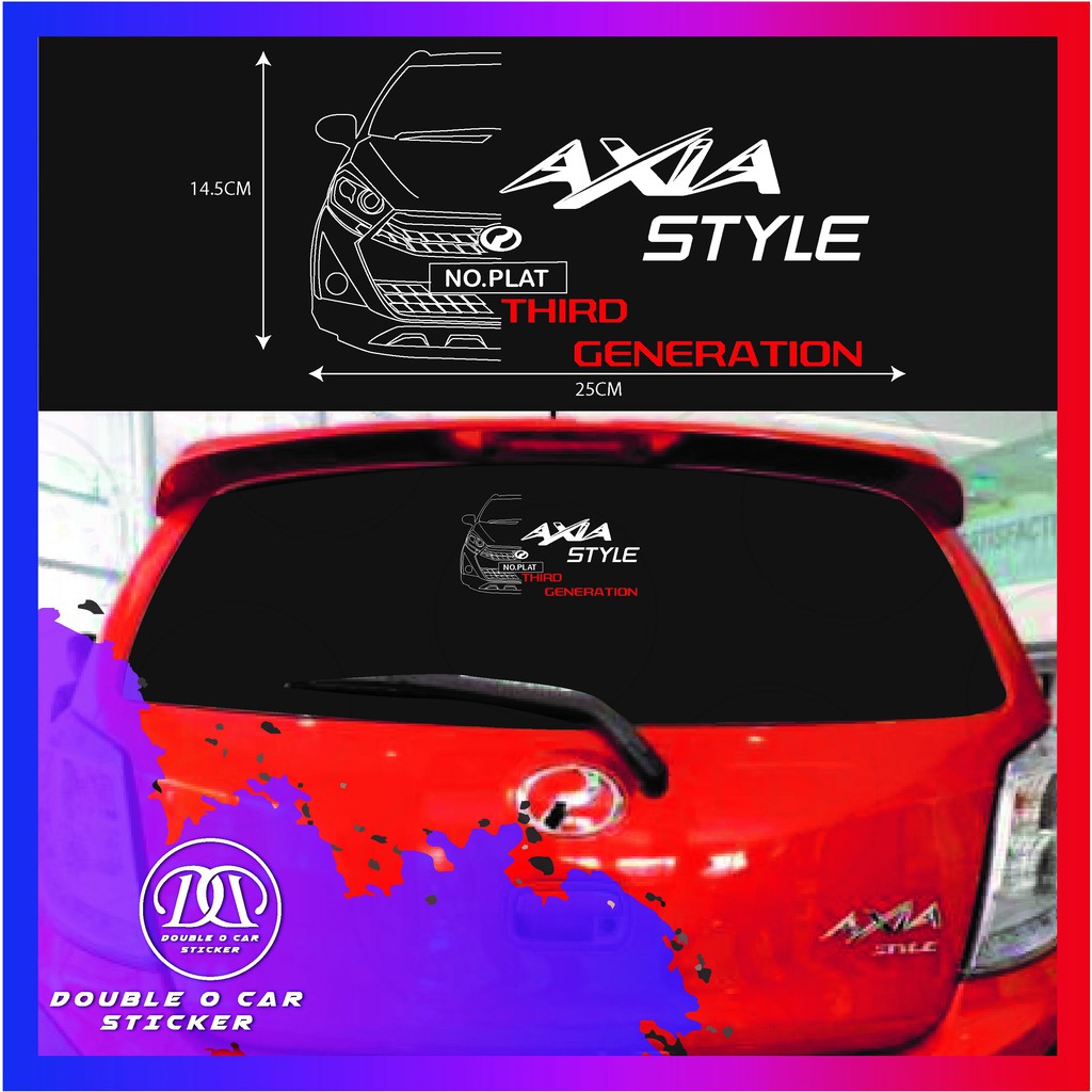 [Ready Stock]PERODUA AXIA STYLE THIRD GENERATION SHAPE&WORDS HIGH GRADE ...