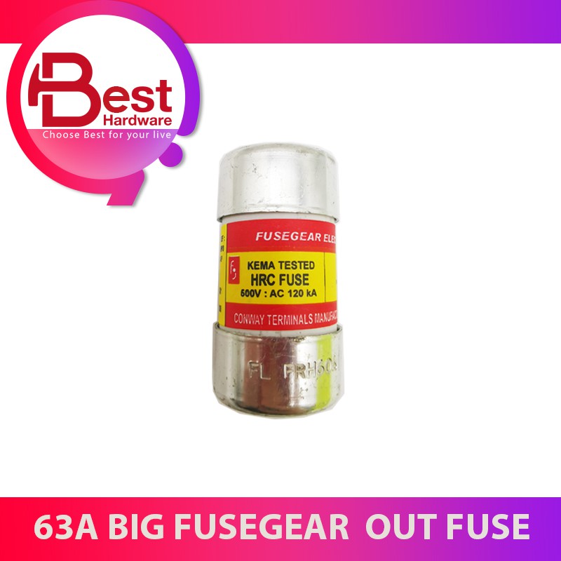 BEST HARDWARE - 63A BIG FUSEGEAR CUT OUT FUSE (COPPER) | Shopee Malaysia