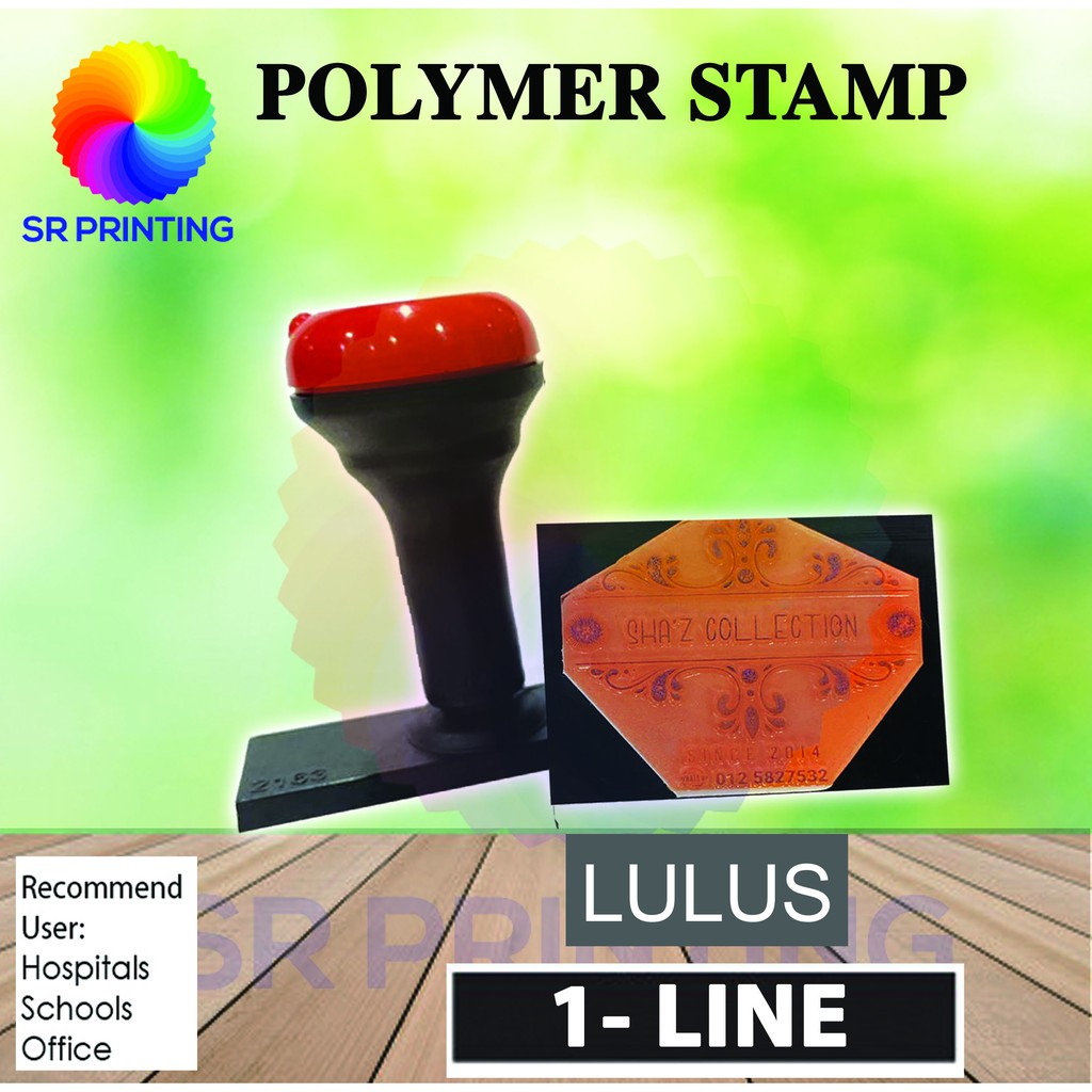 SAME DAY POST OUT Rubber Stamp Custom Made Cop Getah (Name Chop ...