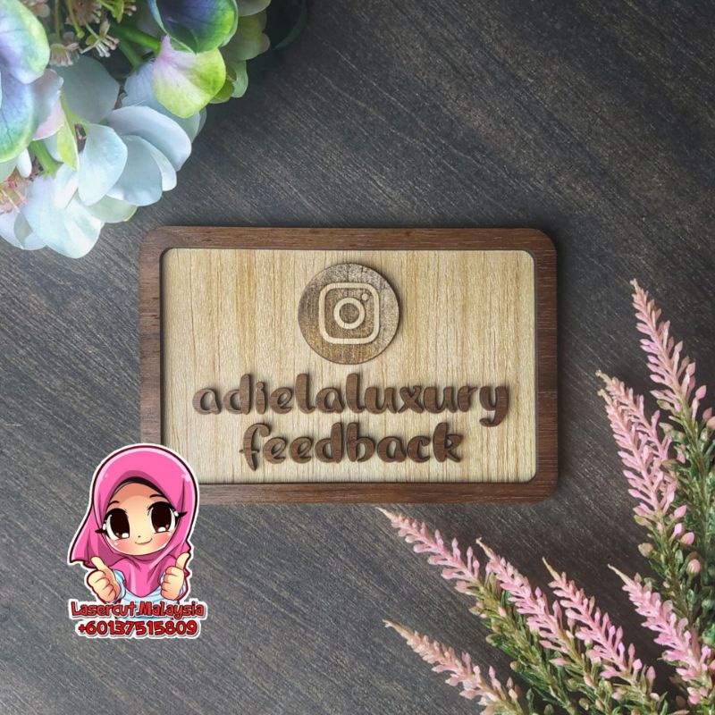 Custom Mini Signage 3D / Mini Signage Kayu/lasercut malaysia | Shopee ...