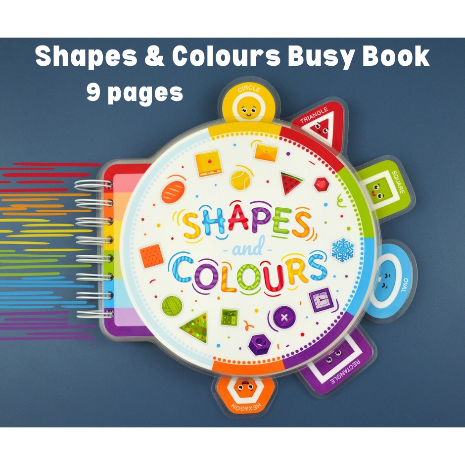 A346 - Printable Shapes and Colours Busy Book 9 pages [PDF] preschool ...