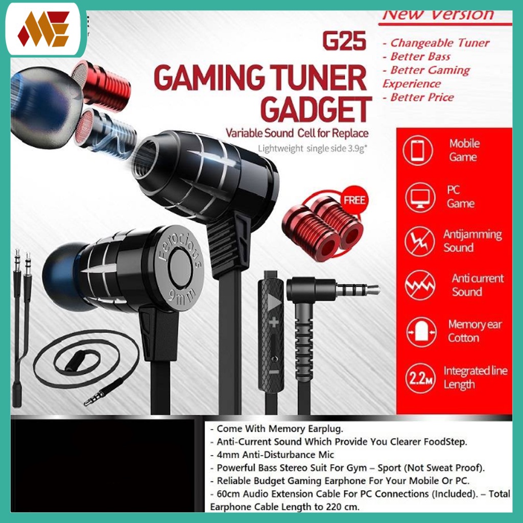 PLEXTON G25 GAMING EARPHONE IN-EAR WIRED MAGNETIC STERO WITH MIC ...