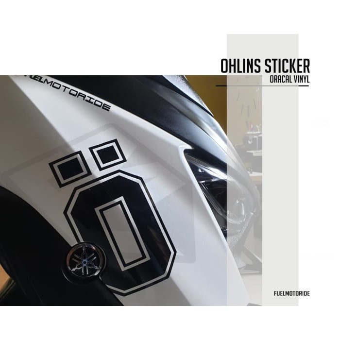 Ohlins XMAX NMAX PCX ADV FORZA Logo Sticker Cutting Sticker Body ...