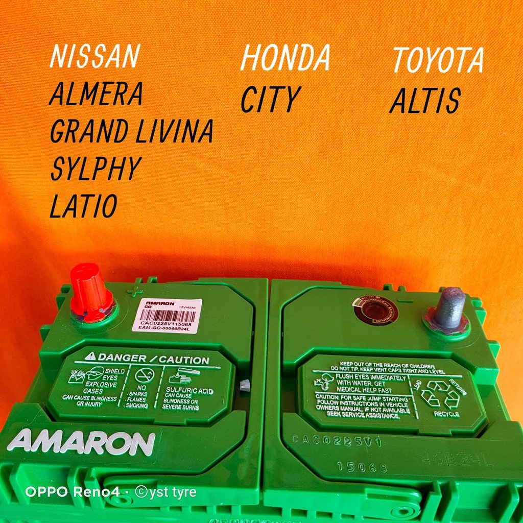 NS60 / NS60R / NS60L / NS60RS/ NS60LS MF AMARON GO Battery Car Battery ...