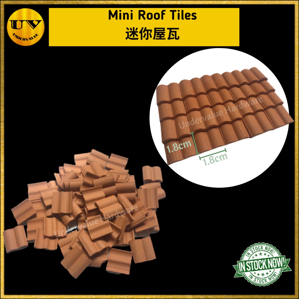 Mini Roof tile Mini Brick Red Grey Miniature construction DIY batu bata ...