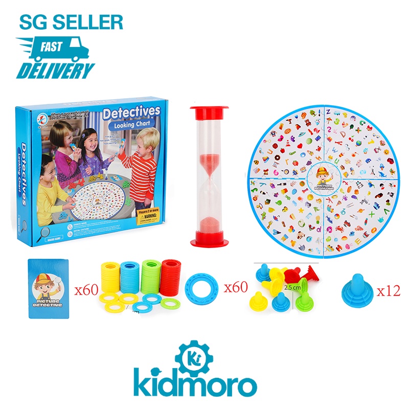 Kidmoro Detective Looking Chart Board Game, Kids Fun Learning Game ...