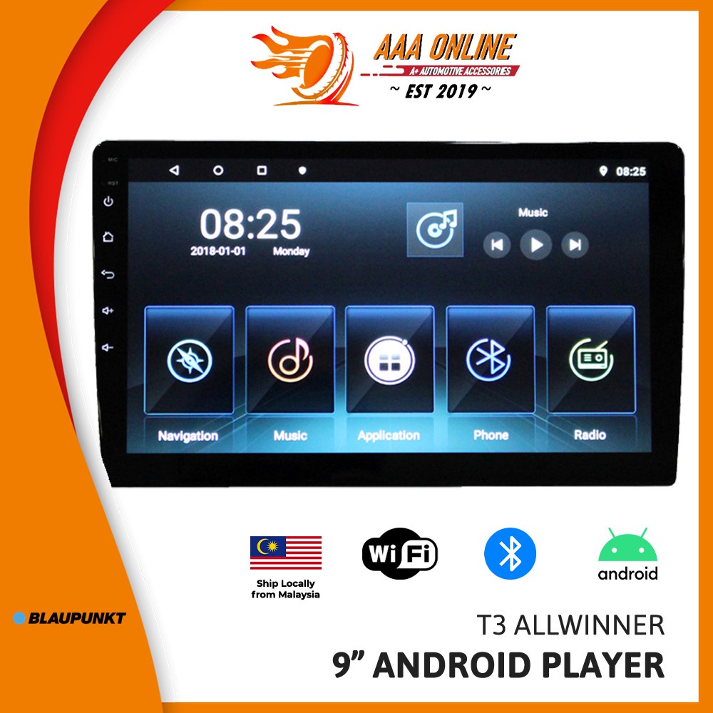 [AAAONLINE] 8227/T3L Android Player 9/10 inch High Spec Dual Zone With ...