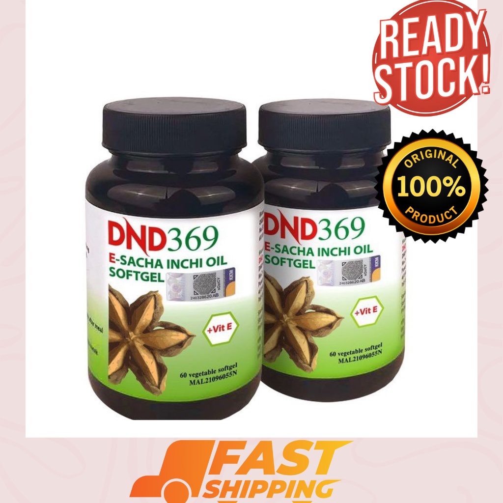 DND 369 E-SACHA INCHI OIL SOFTGEL (2 BOTOL /60 BIJI/BOTOL) | Shopee ...