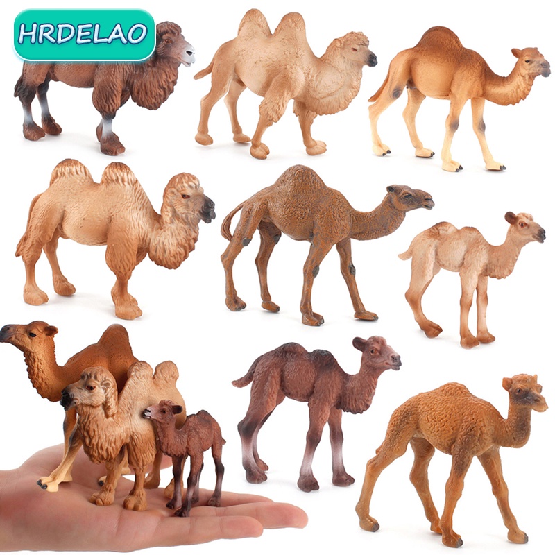 2022 Realistic Hand Painted Wild Life Animals Figurine Camel Cub ABS ...