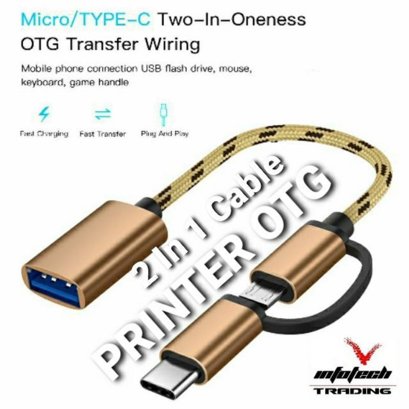READY STOCK ☆TYPE C & MICRO USB OTG ON THE GO CABLE SUPPORT ANDROID ...