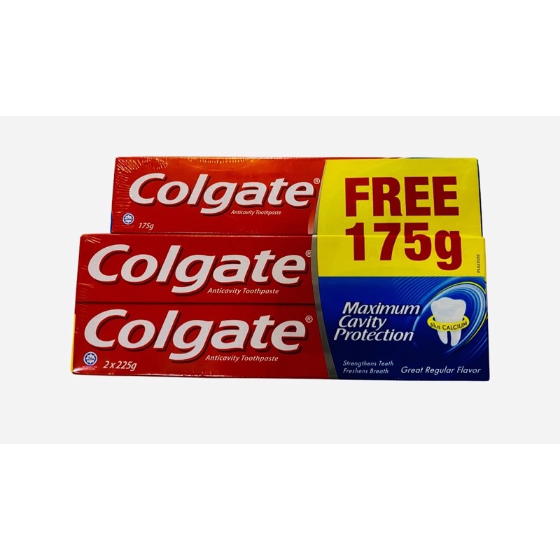 Colgate Maximum Cavity Protection Toothpaste Great Regular 2x225g Free ...