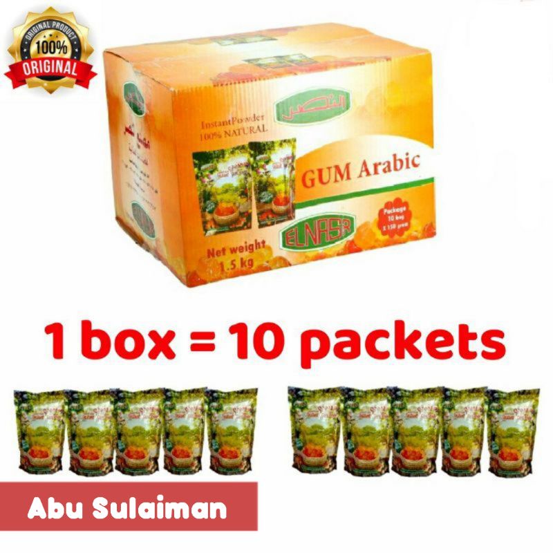 10 Pcs (1 Box) Arabic Gum Al manna (Elnasr / Naturia / Madu ) | Shopee ...