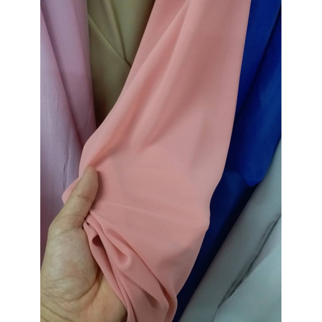 Kain Chiffon Georgette Lembut - Bidang 60" - Salmon (Code: 106 ...