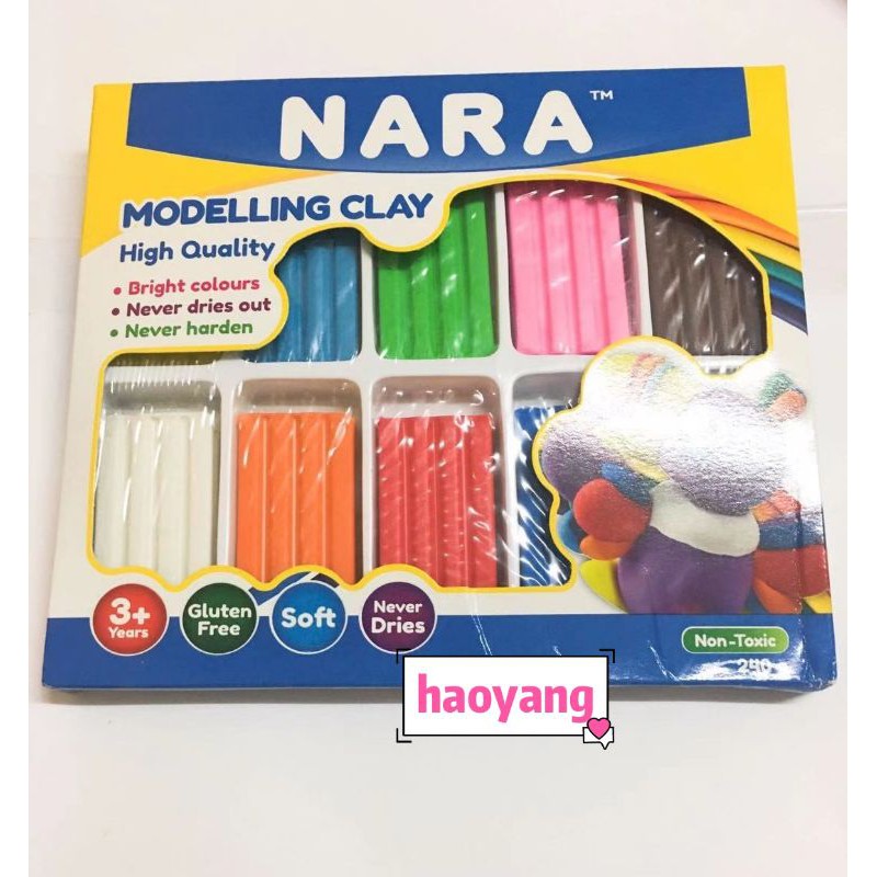 Nara Modelling Clay 10 color/set (240g) | Shopee Malaysia