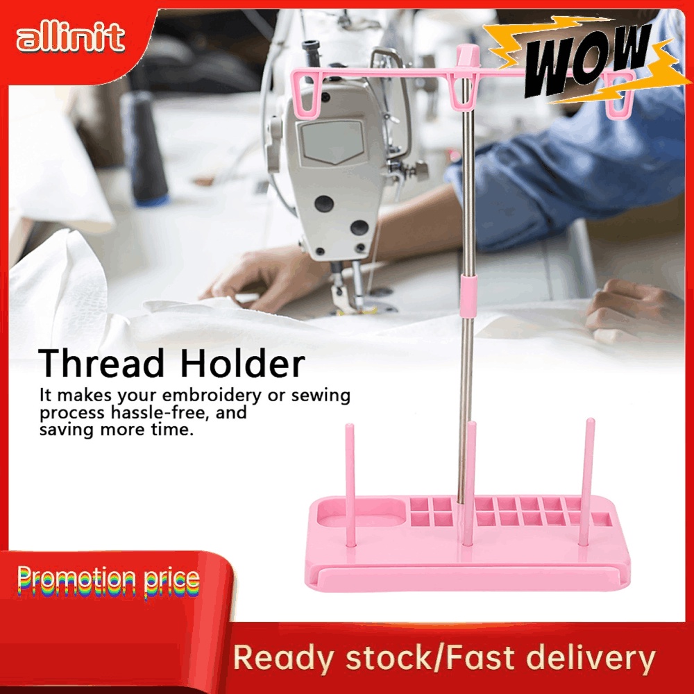 Domestic 3 Cones Embroidery Thread Holder Spool Stand Pink Sewing ...