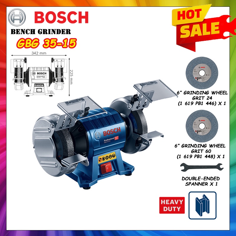 Bosch GBG 35-15 GBG35-15 6" Bench Grinder Double Wheel Bench Grinder ...