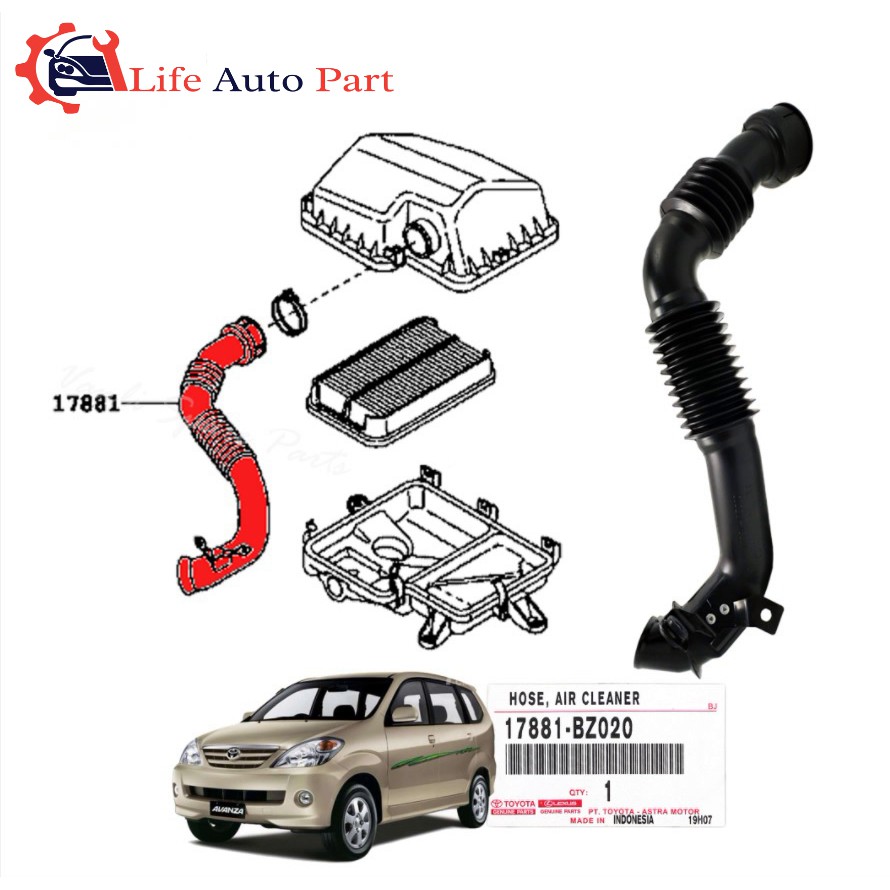 Original Toyota Avanza Air Cleaner Hose 17881-BZ020 | Shopee Malaysia