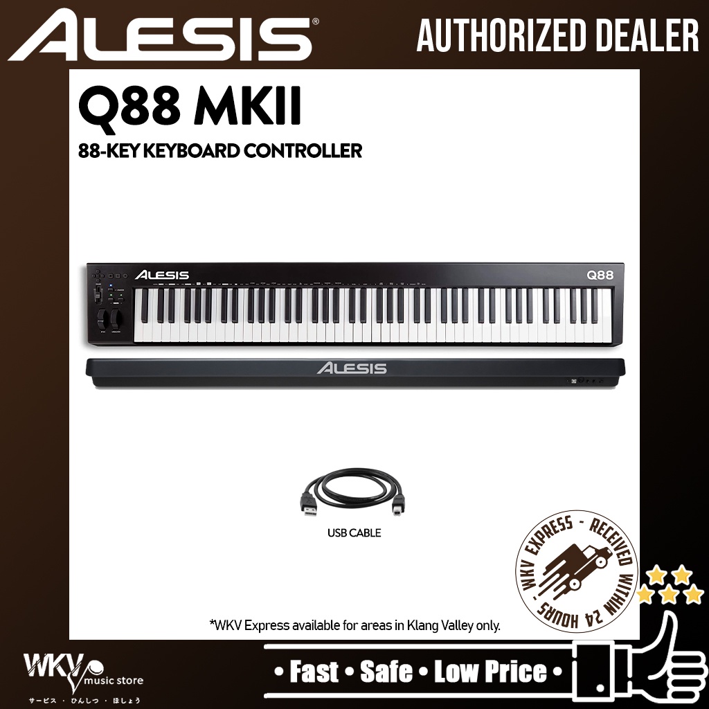 Alesis Q88 MKII 88-key MK2 Keyboard Controller USB MIDI Controller (Q ...