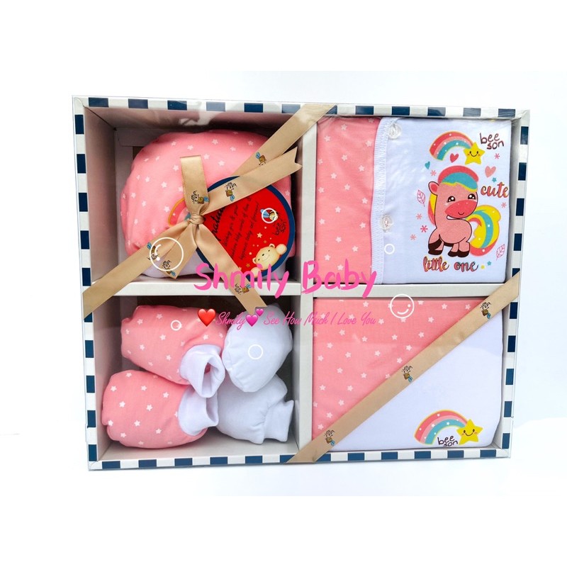 Disney GIFTSET Baby Mickey Unicorn 5pcs Gift Set (100% Cotton) | Shopee ...