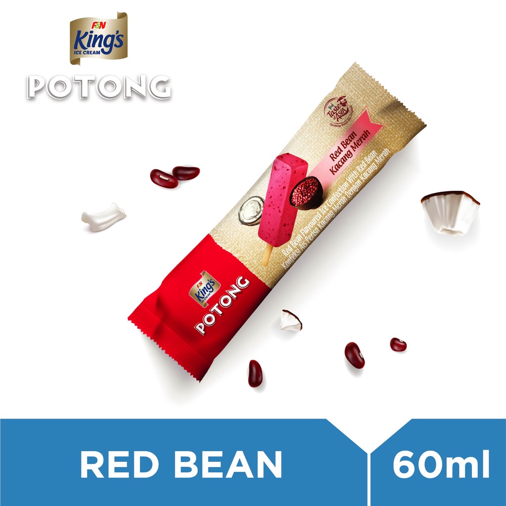 King's Potong Red Bean Ice Cream (15 sticks, 60ml Each) | Shopee Malaysia