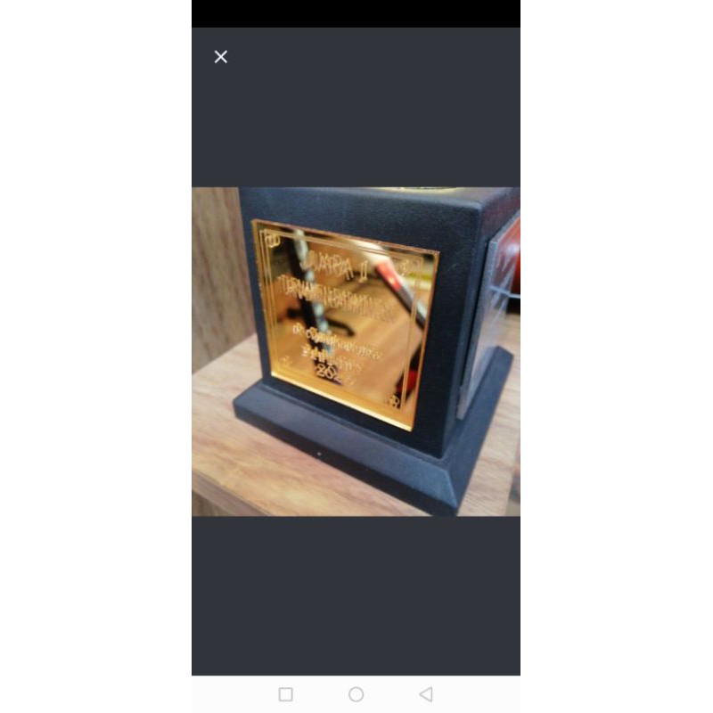 Custom Acrylic Brass Throphy Cup Plate | Shopee Malaysia