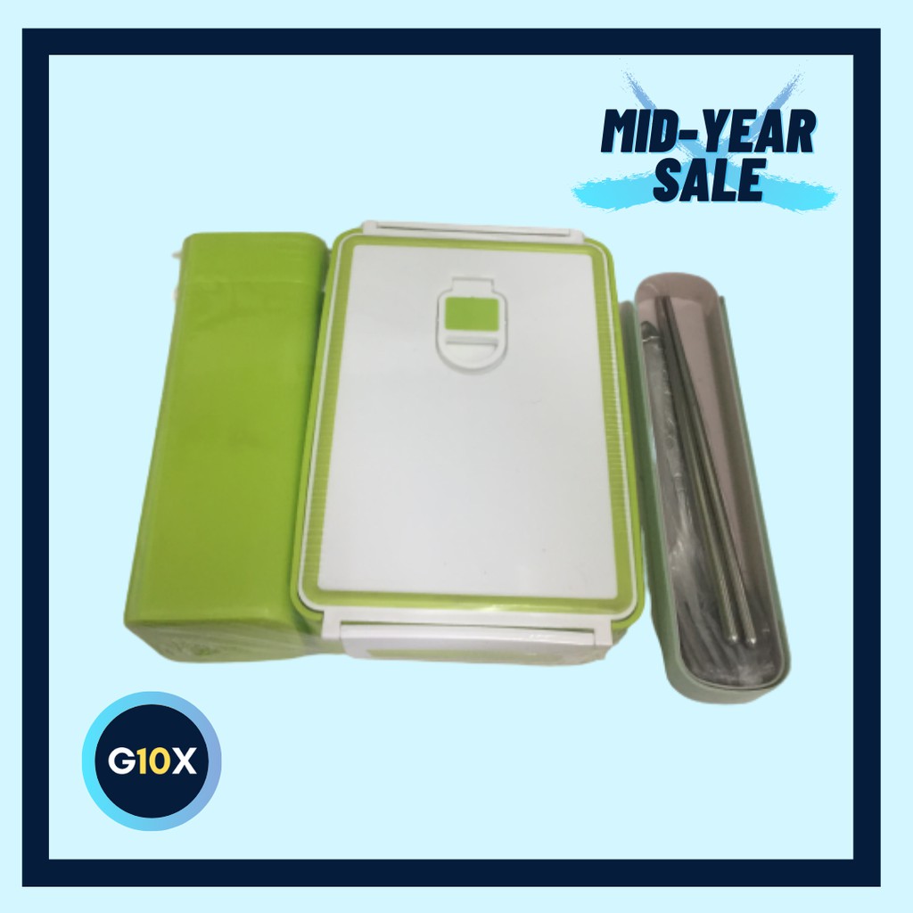 Tupperware Full Meal Set with storage bag (Green) | Shopee Malaysia