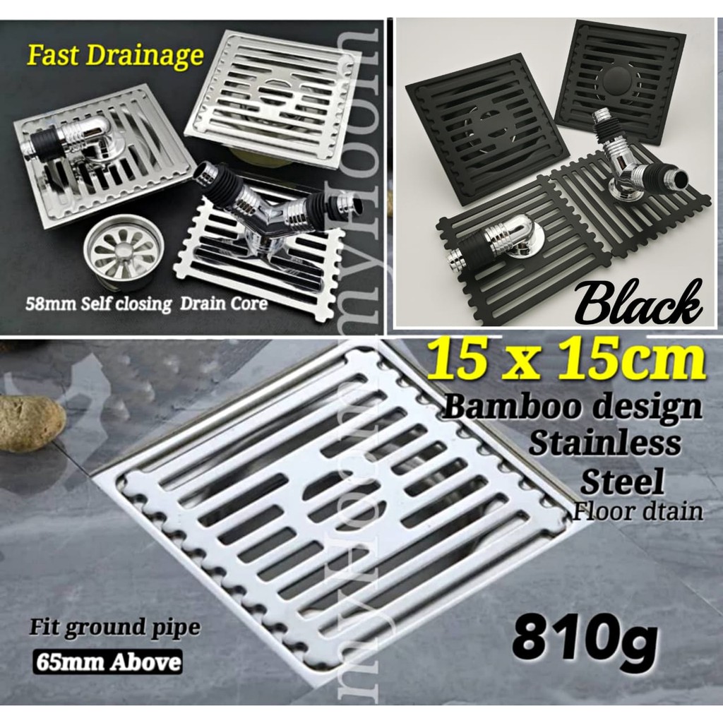 Stainless Steel Floor Drain 15x15cm/Gms/ScH Floor Drain/Laundry Area ...