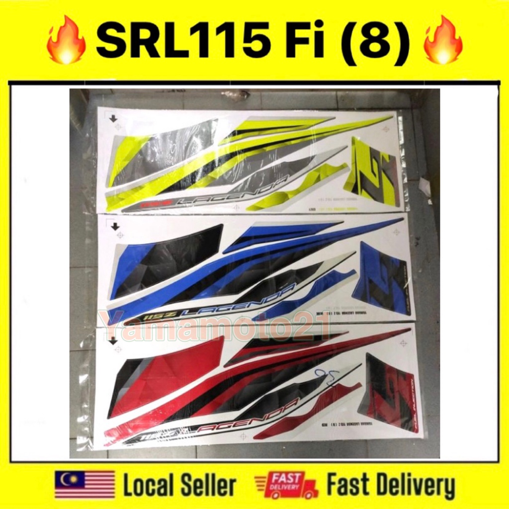 Stiker sticker body stripe cover set (8) yamaha lagenda 115fi ...