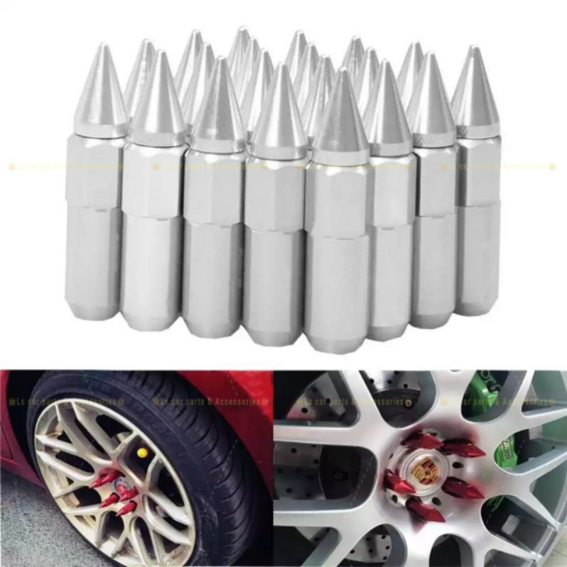 Lock Valve Tire Titanium Colour Rainbow Lug Rim Cap Sport Blox Nut Myvi ...
