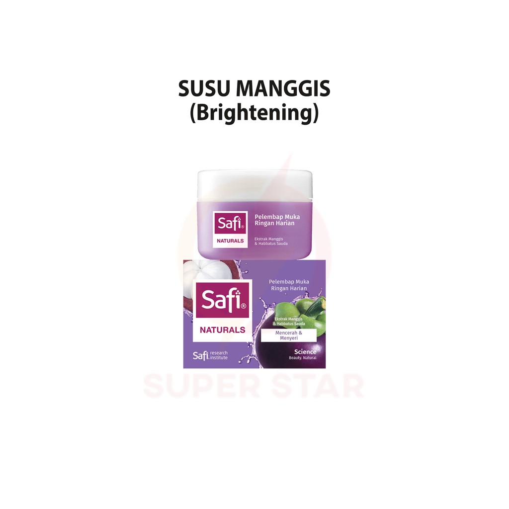 Safi Naturals Pelembap Muka (Gamat/Strawberry Lemon/Susu Manggis ...