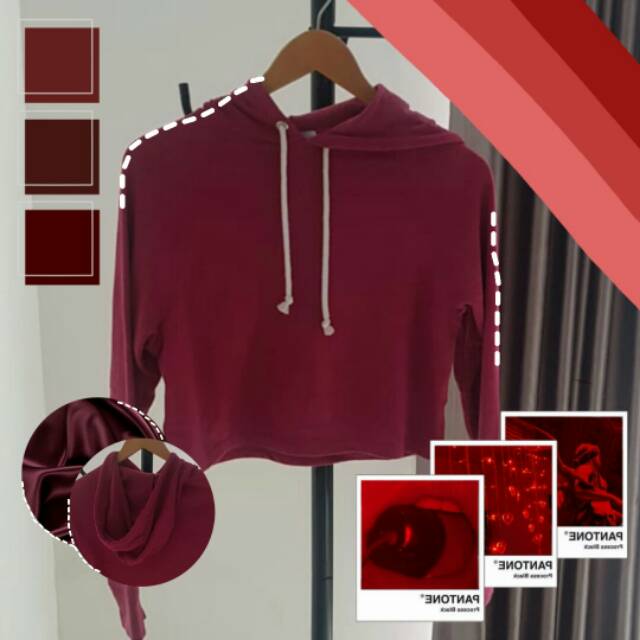 MERAH Dark red top jacket [thrifting] | Shopee Malaysia