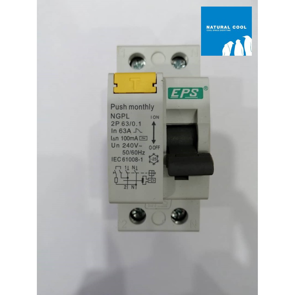 EPS RCCB EH 2 POLE 63A 100mA (NGPL632) | Shopee Malaysia