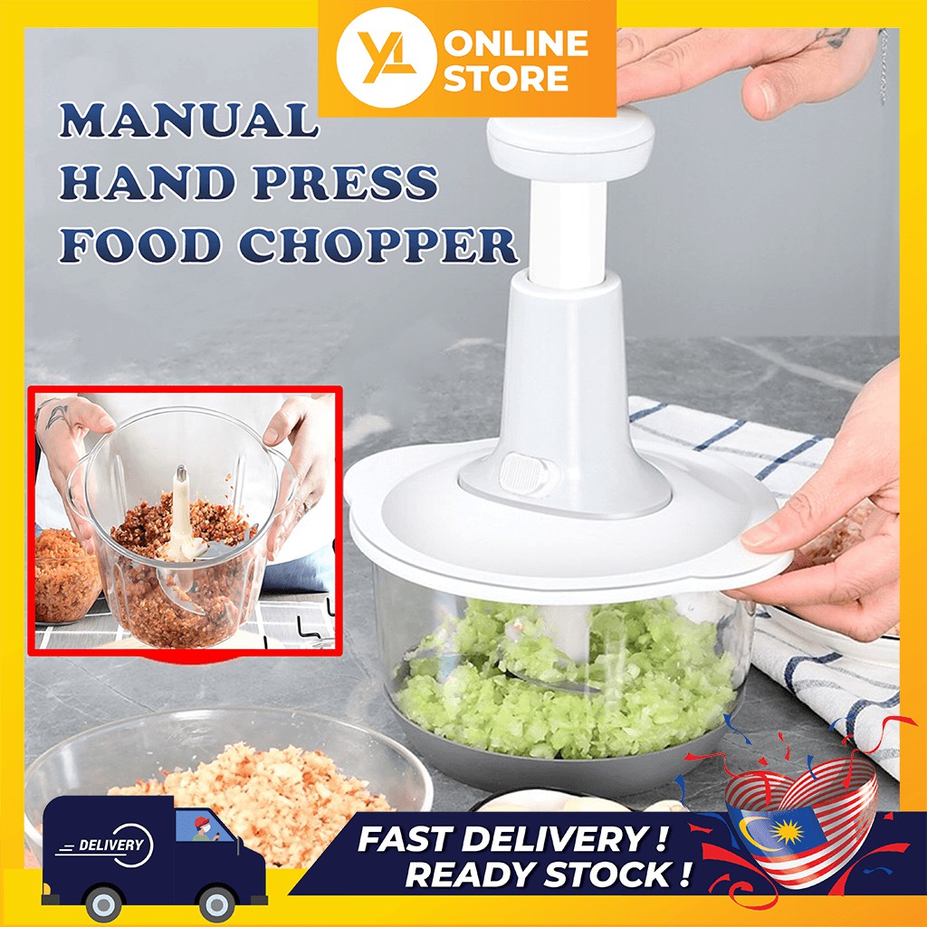 HAND PRESS FOOD CHOPPER / MULTIFUNCTION CHOPPER / MANUAL FOOD VEGETABLE ...