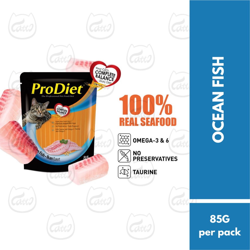 CATTO Prodiet Pouch (85g)/Wet Food-ChickenTuna,Kitten Tuna, Mackerel ...