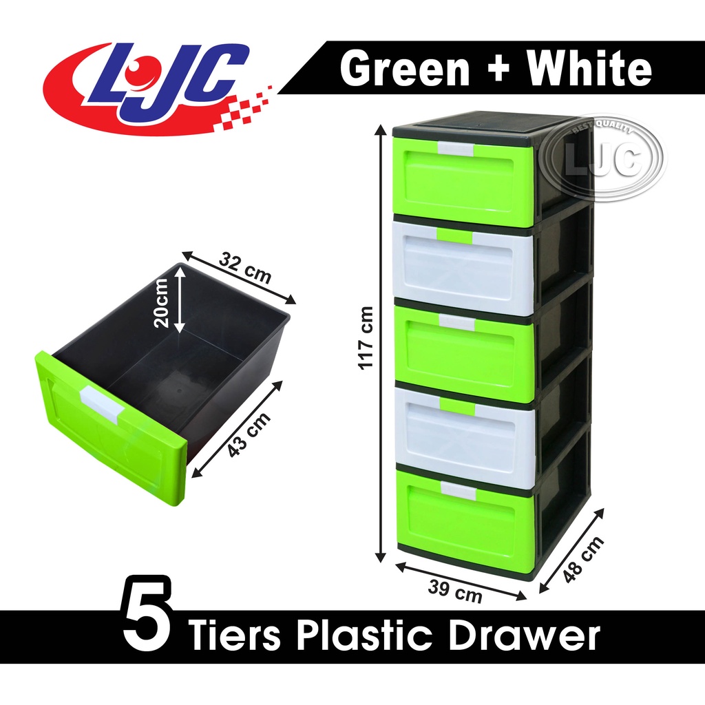 3 tier 4 tier 5 tier - Almari Plastik / Laci Plastic / Plastic Drawer ...