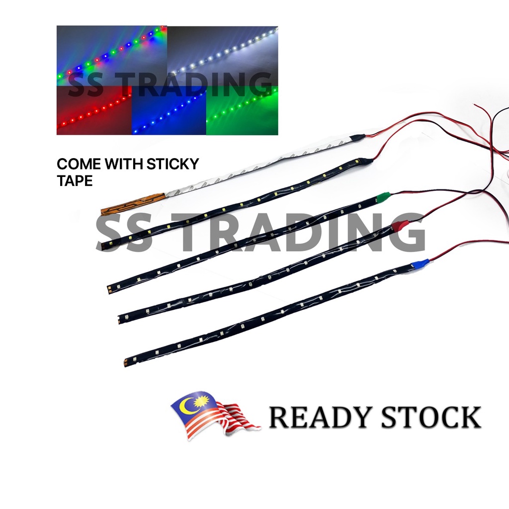 30CM LED STRIP 15 LED WATERPROOF CAR STRIP LIGHT MOTOR STRING DAYTIME RUNUNG TAPE | Shopee Malaysia