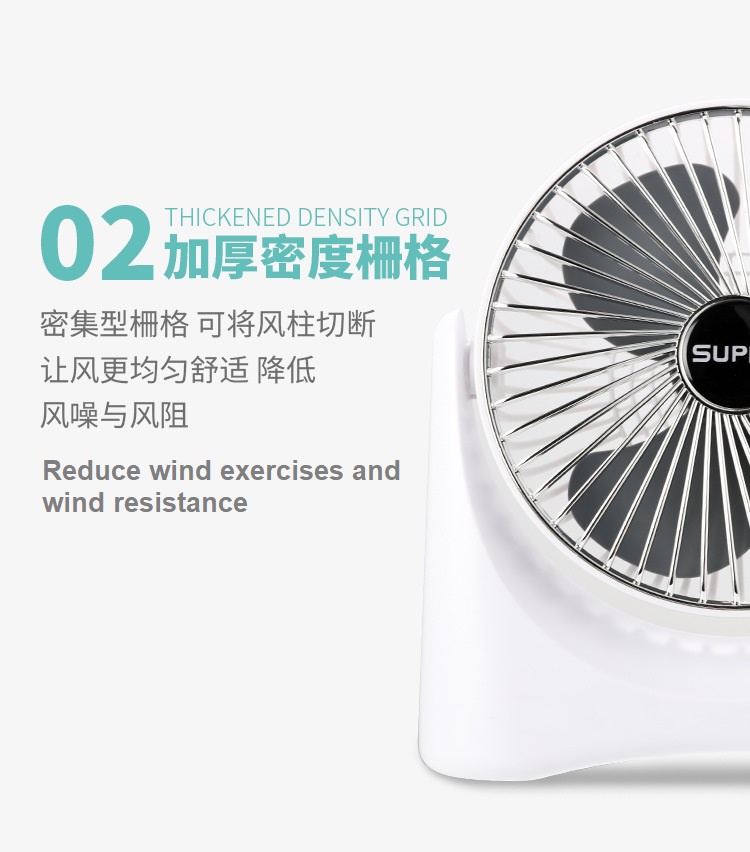 Touch Smart 120° Rechargeable Fan Folding Intelligent Fan Desktop USB ...