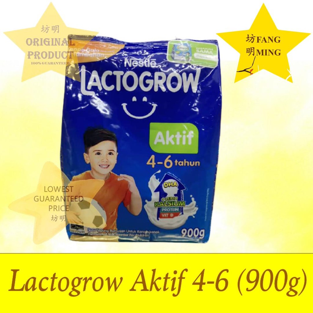 Nestle Lactogrow Aktif 4-6 years (850g)(NEW PACKING) | Shopee Malaysia