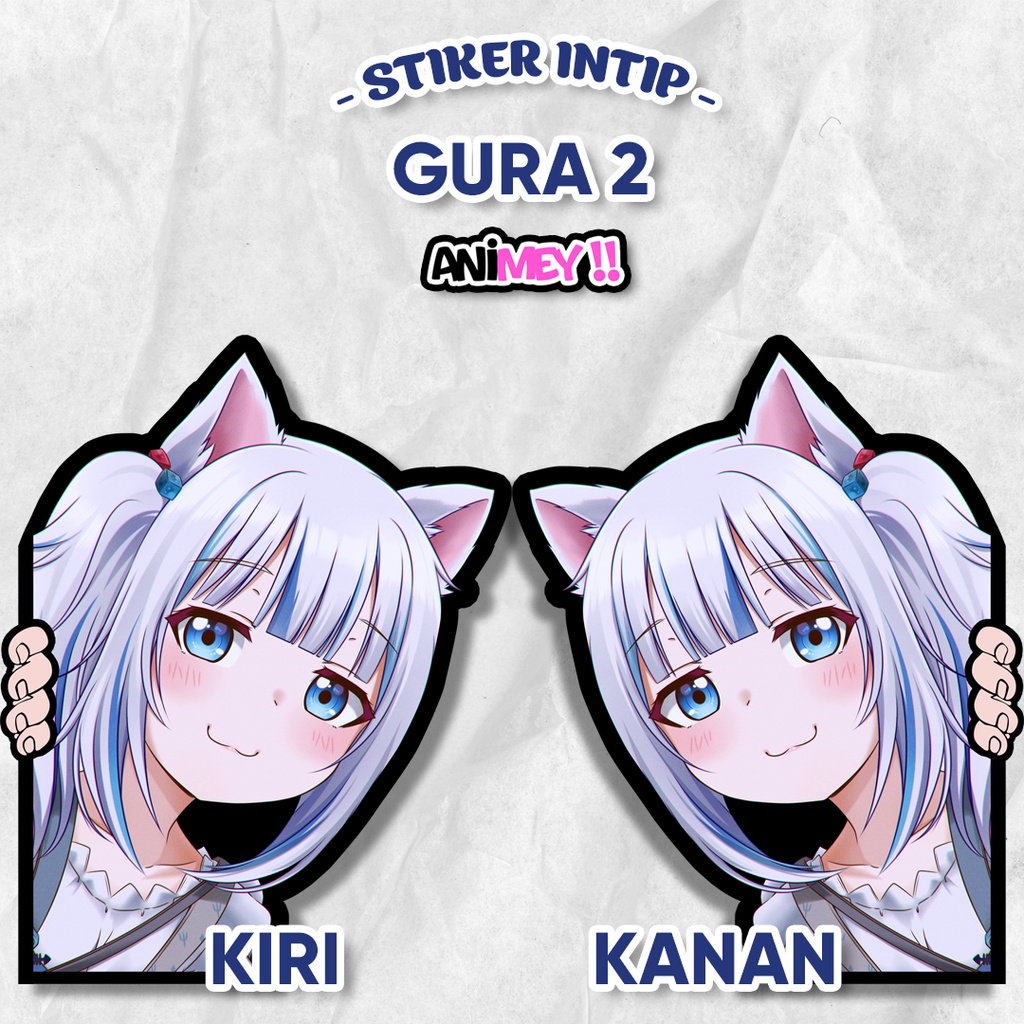 Hololive Vtuber Anime Sticker Gawr Gura Side Peek Sticker Waterproof ...