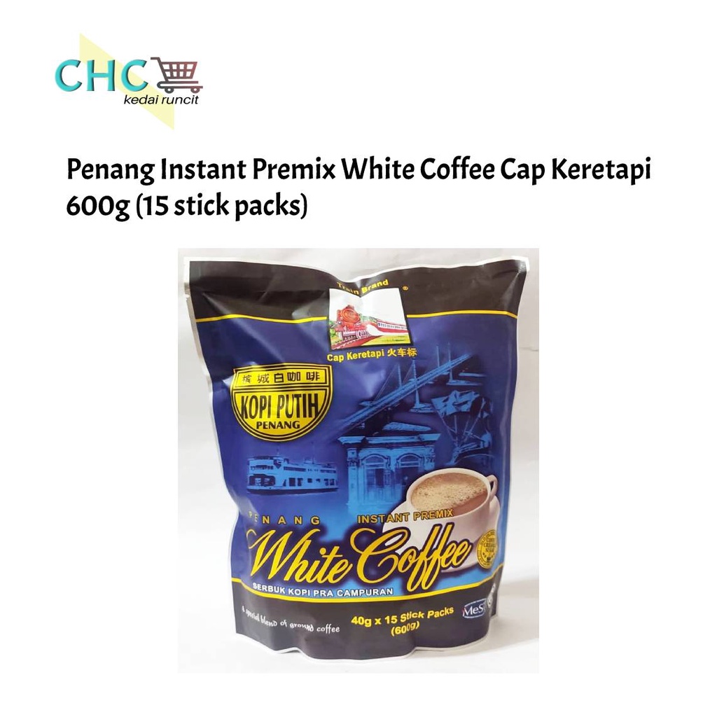 Penang Instant Premix White Coffee Cap Keretapi 600gm (15sachets x 40g ...